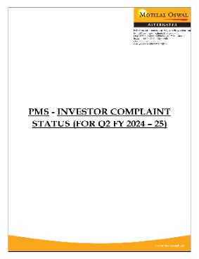 Investor Complaint